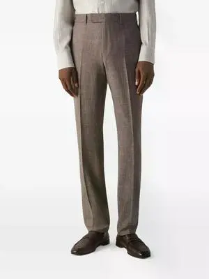 Zegna Crossover Wool Trousers - Brown