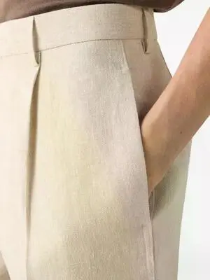 Zegna Pleated Linen Trousers