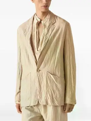 Zegna Single-breasted Striped Silk Blazer