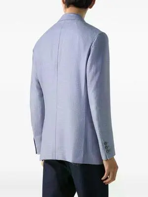 Zegna Button Cashmere Jacket - Blue
