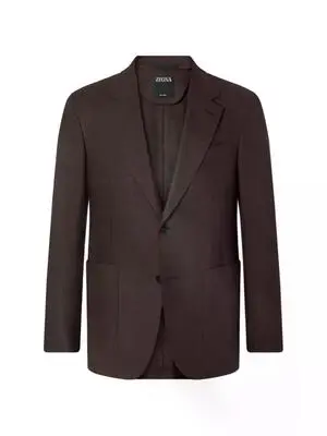 Zegna Single-breasted Notch-lapel Jacket - Brown