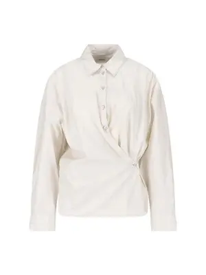 LEMAIRE Shirt In Cotton And Silk - Cream