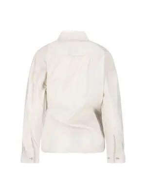 LEMAIRE Shirt In Cotton And Silk - Cream