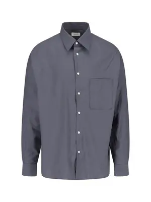 LEMAIRE Shirt In Cotton And Silk - Gray