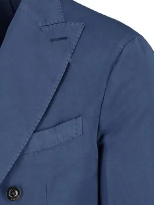 Boglioli Double-breasted Cotton And Silk Blazer - Blue