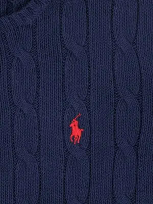 Polo Ralph Lauren Cable Knit Logo Sweater - Blue