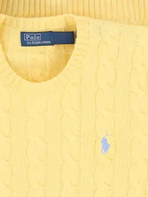 Polo Ralph Lauren Cable Knit Logo Sweater - Yellow