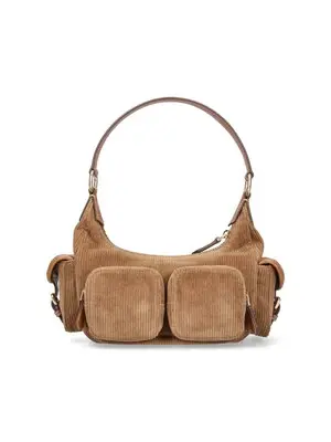 Miu Miu Shoulder Bag With Pockets - Brown