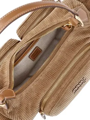 Miu Miu Shoulder Bag With Pockets - Brown