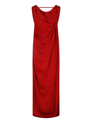 MAISON MARGIELA Satin Maxi Dress - Red