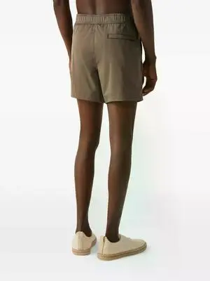 Zegna Road Brand Mark Swim Trunks - Brown