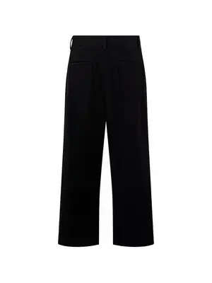 AGOLDE Pleated Wide Leg Trousers - Black