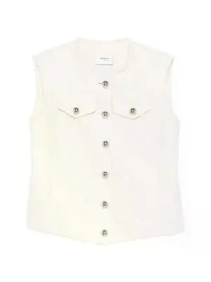 Akris Buttoned Waistcoat With Patch Pockets - Neutrals