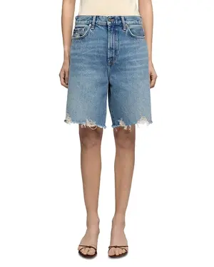 7 For All Mankind Lola Denim Shorts - Wave