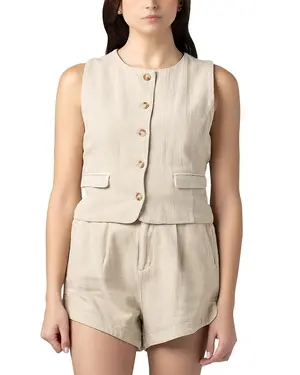 Blanknyc Cotton Linen Vest
