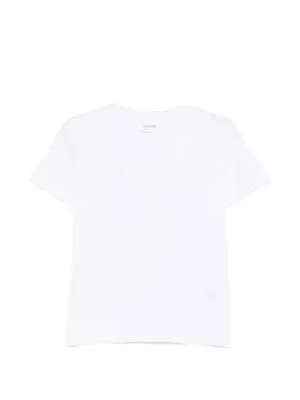 Closed V-neck T-shirt - White