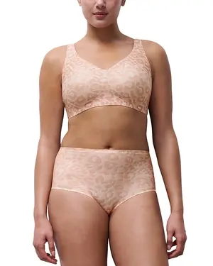 Chantelle Softstretch High Cut Brief - Leopard Blush