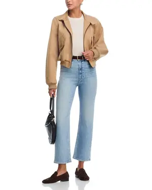 Paige Stevie High Rise Ankle Straight Jeans - Lisbon Light