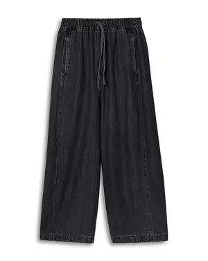 Whistles Casual Denim Barrel Trousers - Washed Black