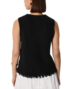 Whistles Cotton Blend Boucle Tank Top