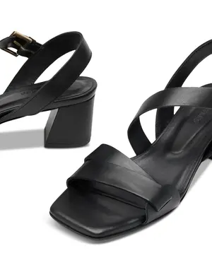 Whistles Block Heel Buckle Sandals