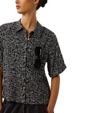 Whistles Woven Grid Shirt