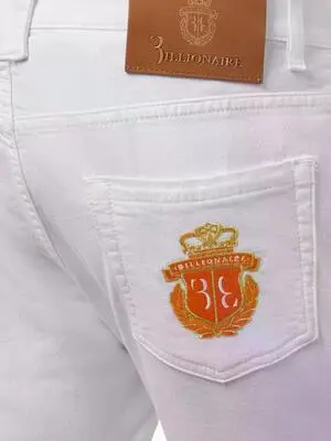 BILLIONAIRE Logo-patch Jeans - White