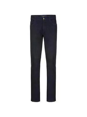 BILLIONAIRE Embroidered Straight-cut Jeans - Blue