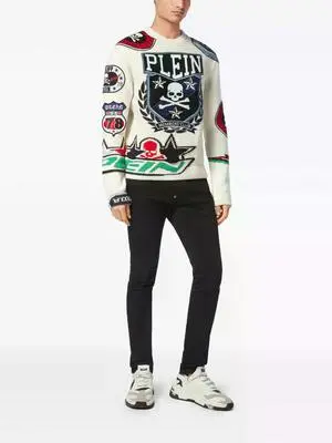 Philipp Plein Patches Round-neck Sweater