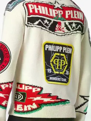 Philipp Plein Patches Round-neck Sweater
