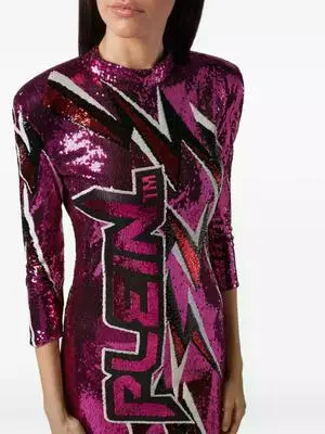 Philipp Plein Open-back Sequinned Dress