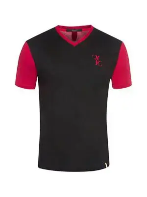 BILLIONAIRE V-neck Logo-detail T-shirt - Black