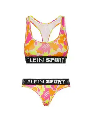 PLEIN SPORT Camouflage Print Lingerie Set - Pink