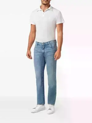 BILLIONAIRE Embroidered Straight Jeans - Blue