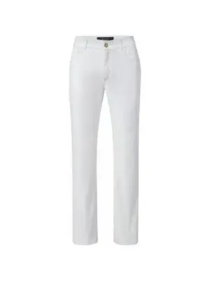 BILLIONAIRE Logo Patch Trousers - White