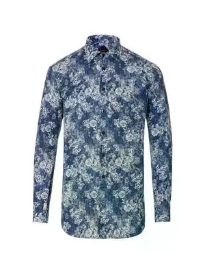 BILLIONAIRE Floral-pattern Shirt - Blue