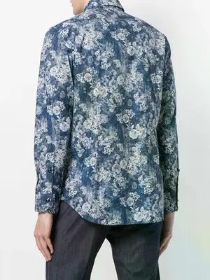 BILLIONAIRE Floral-pattern Shirt - Blue