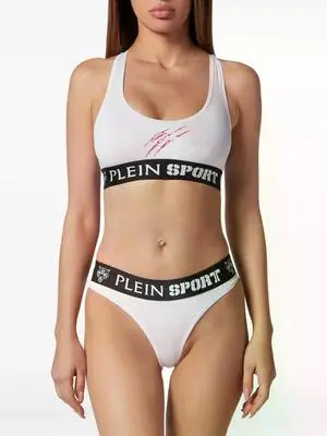 PLEIN SPORT Scratch-print Logo-waistband Underwear Set