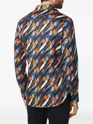BILLIONAIRE Milano Cars Racing Patterned Shirt