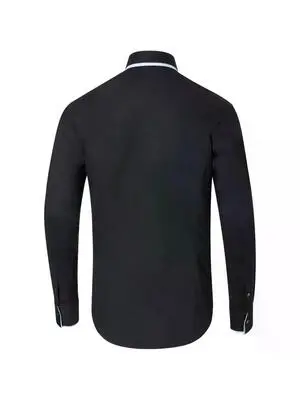 BILLIONAIRE Amede Crest-embroidered Shirt - Black
