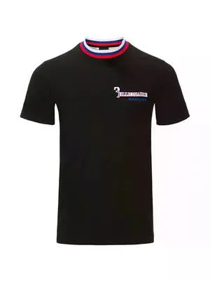BILLIONAIRE Round-neck Embroidered T-shirt - Black