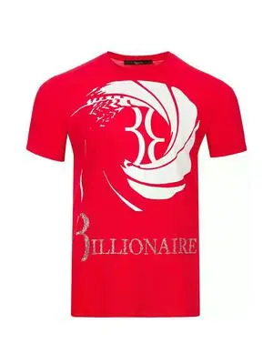 BILLIONAIRE Round-neck Graphic-print T-shirt - Red