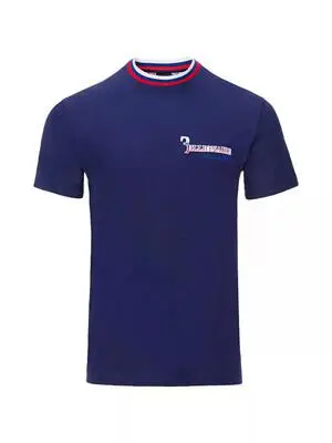 BILLIONAIRE Round Neck Embroidered T-shirt - Blue