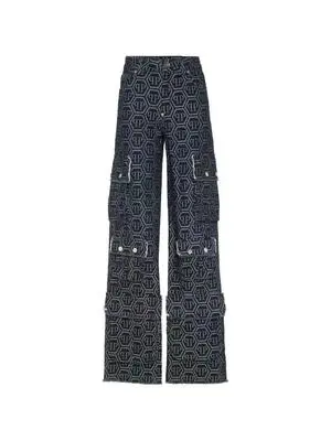Philipp Plein Monogram Cargo Jeans