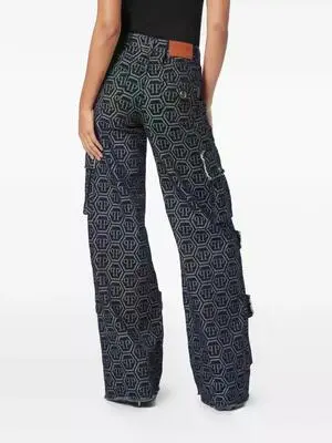 Philipp Plein Monogram Cargo Jeans