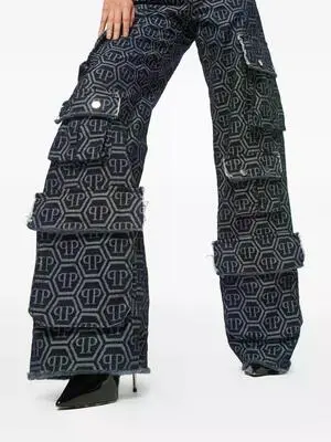 Philipp Plein Monogram Cargo Jeans