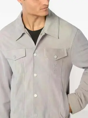 BILLIONAIRE Buttoned Leather Jacket