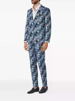 BILLIONAIRE Geometric Palm-print Blazer - Blue