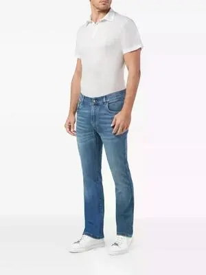BILLIONAIRE Embroidered Five-pocket Jeans - Blue