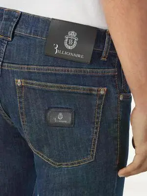 BILLIONAIRE Straight Leg Jeans With Emblems